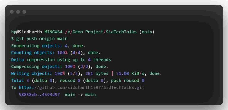 Important Basic Git Commands - Developers should know - SidTechTalks